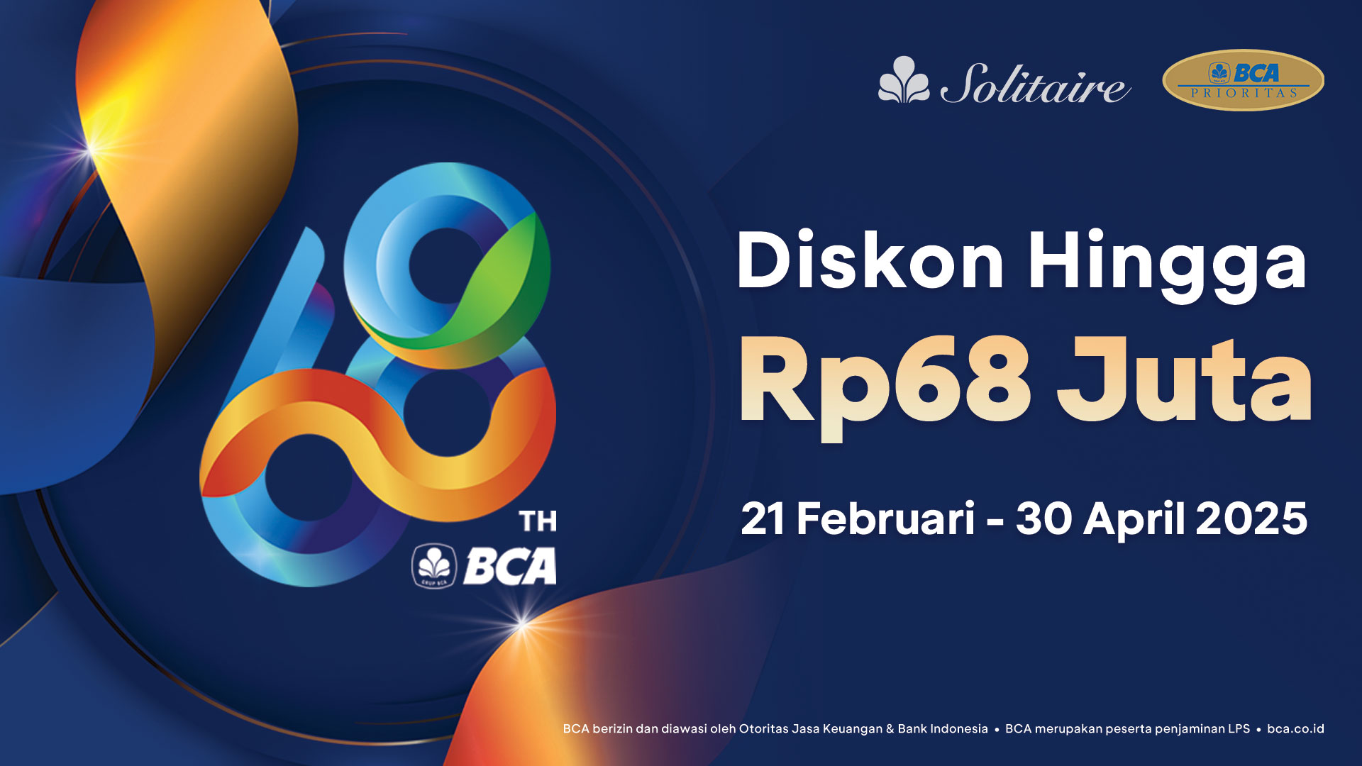 PROMO HUT BCA ke-68, Dapatkan Diskon hingga Rp68 Juta - BCA Prioritas PROMO HUT BCA ke-68, Dapatkan Diskon hingga Rp68 Juta - BCA Prioritas